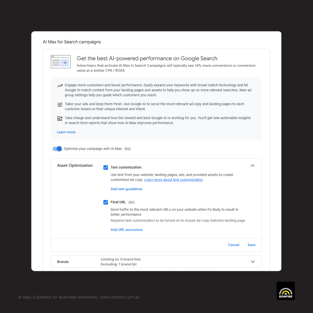 AI Max, Explained for Australian Marketers - Bonfire Digital